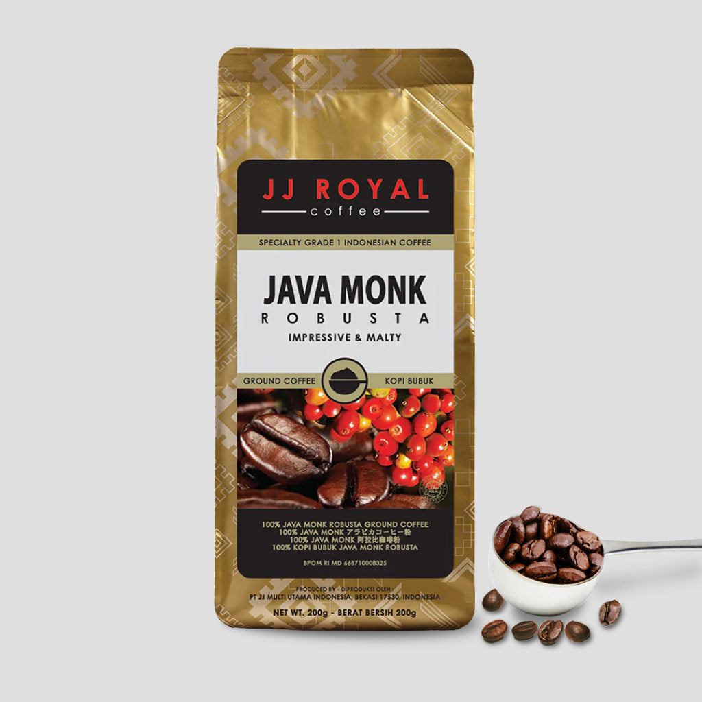 Java Monk Single Origin Whole Bean Robusta | JJ Royal Coffee Singapore