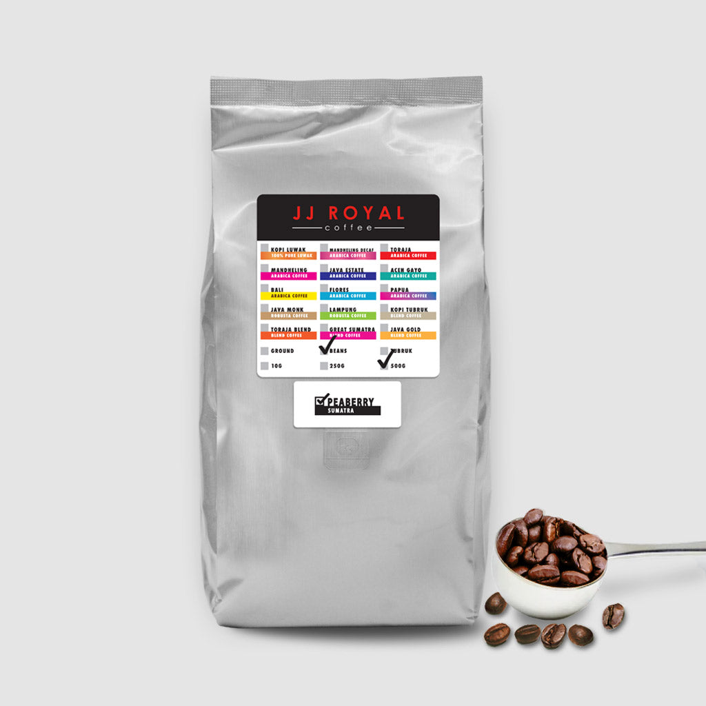 Peaberry Sumatra Robusta Single Origin Coffee | JJ Royal Coffee